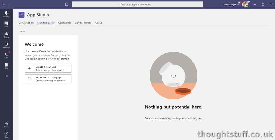 Open the App Studio app and choose the Manifest editor tab. Unless you ...